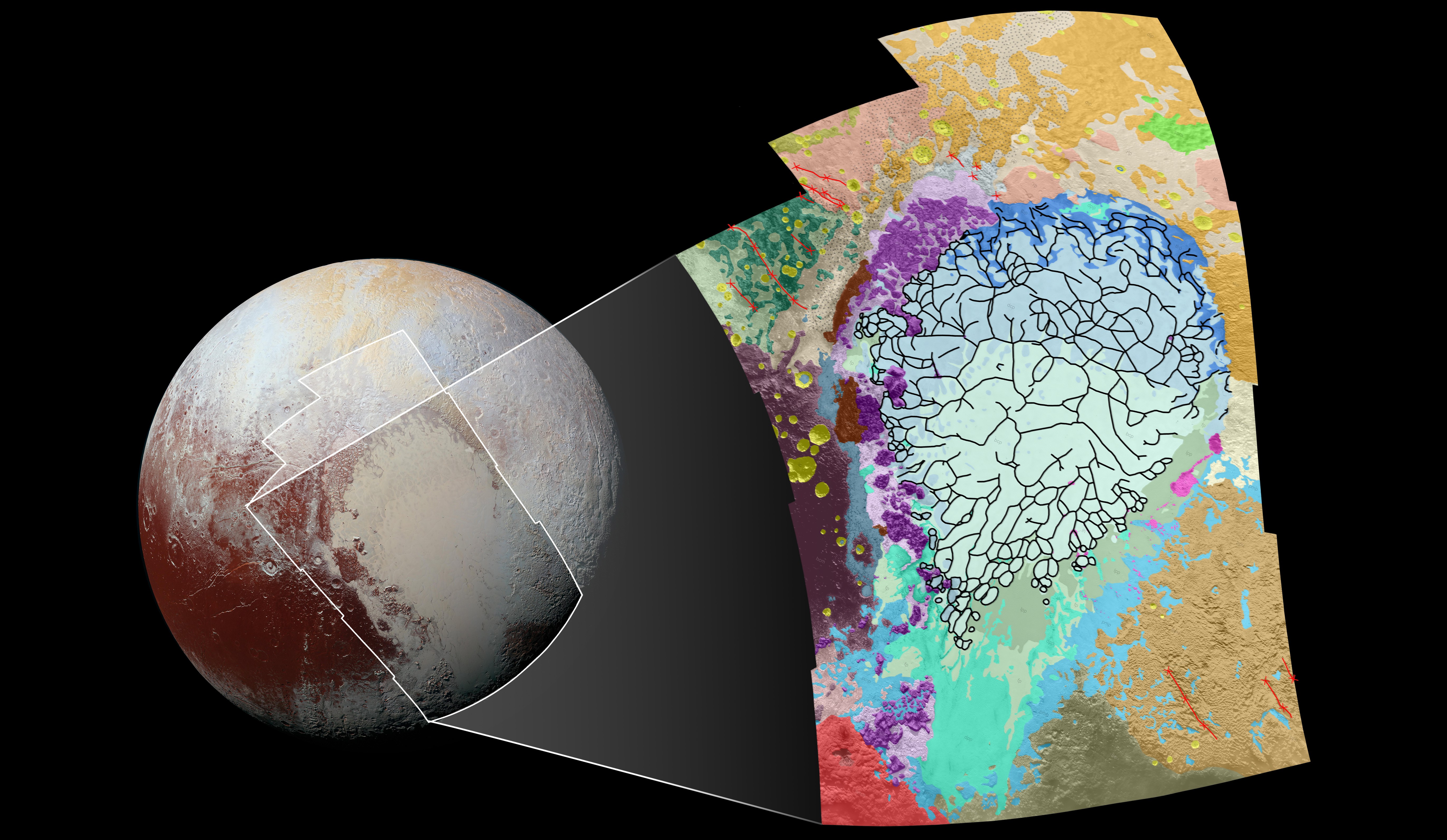New Horizons Helps Map the Geological Formation of Pluto